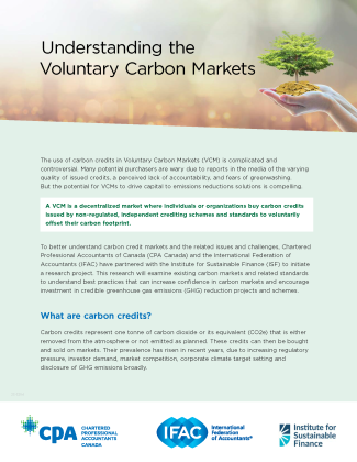 Understanding the Voluntary Carbon Markets | IFAC